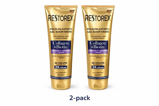 Restorex Collagen & Biotin Conditioner – 2-pack 250 ml per stuk | bol