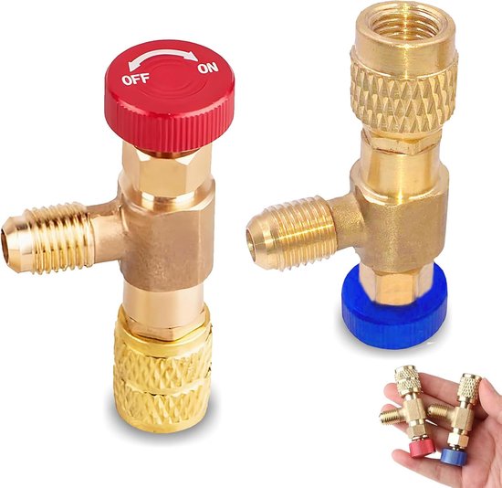 Flow Control Valve - 2 Pieces Refrigerant Safety Valve - R22 + R410 Air ...
