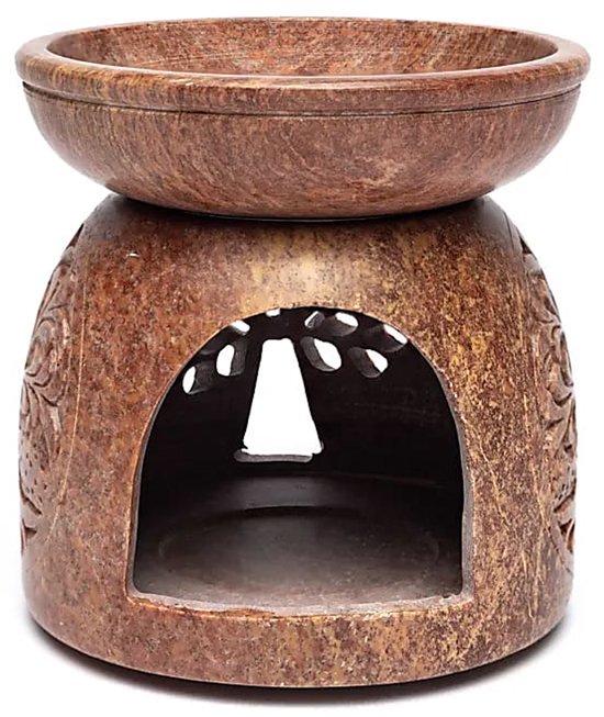 Olieverdamper Levensboom zeepsteen – 11 cm x 10 cm | bol