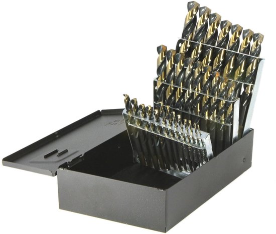 HSS Borenset 29 Delig Mechanica Boiler Set, Zwart/Goud, Ronde Schacht ...