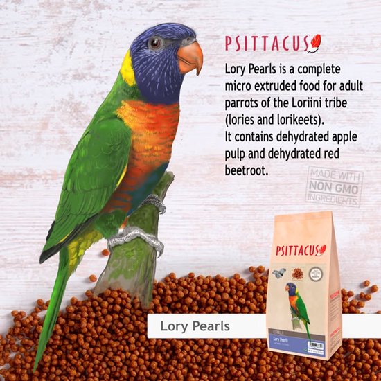 Psittacus - Lori Pearls - pellets - Vogelvoeding - Volledigvoer - lory ...