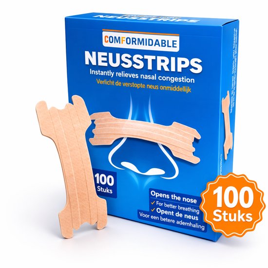 Comformidable Neusstrips - Anti Snurk Strips voor betere ademhaling ...