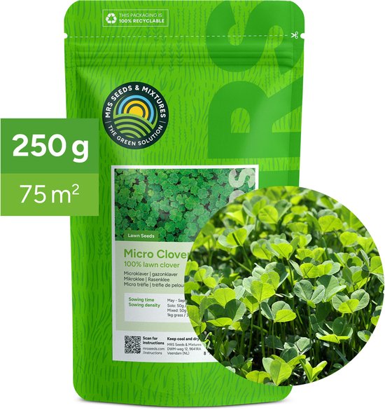 MRS Microklaver Gazon - 250 gram voor 75 m² - Natuurlijke bemester en ...