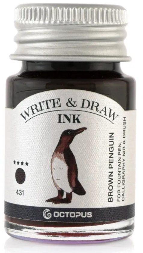 Glazen dip pen set in doosje - Groen - Potje Octopus inkt brown penquin ...