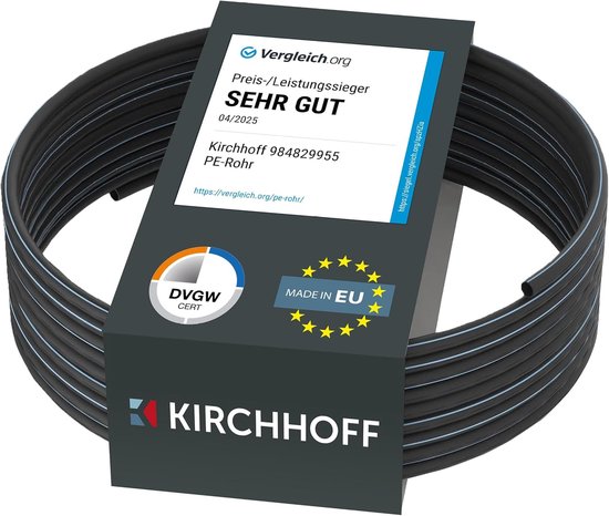 HDPE Buis Zwart 20 mm - 25 Meter Rol - Drinkwaterkwaliteit DVGW ...
