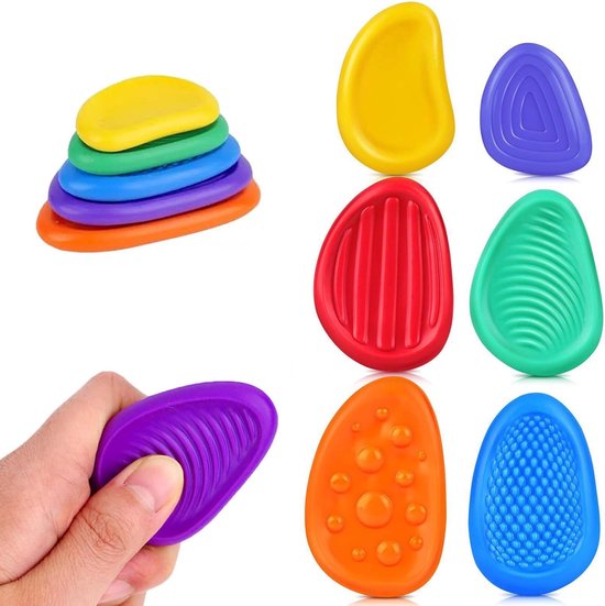 Fidget Toys - 6 stuks - Stress Relief Speelgoed - Sensorische Stenen ...