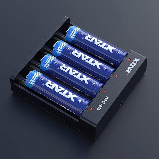 Professionele 4-cellen Batterijlader voor Li-ion en NiMH Accu's met ...