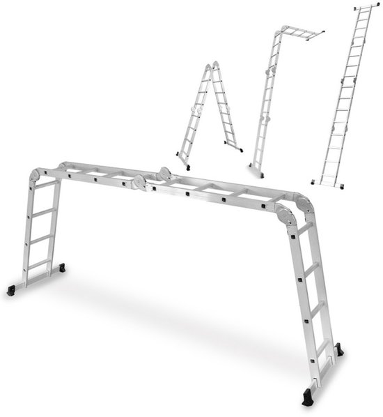 Baulich Scharnierende multifunctionele aluminium ladder, 16 sporten ...