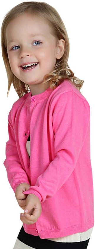 Gebreid Vest voor Meisjes en Kinderen, Zachte Cardigan met Lange Mouwen ...