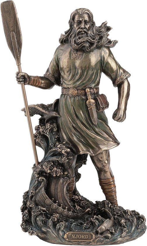 Beeld van Noorse God Njord - Wind en Zee Godheid Decoratie Brons Look | bol