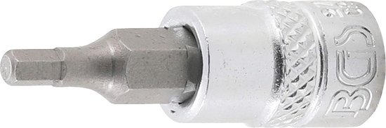 Dopsleutelbit Inbus 1/8" (3.0 mm) - 1/4" Aandrijving - Verchroomd | bol