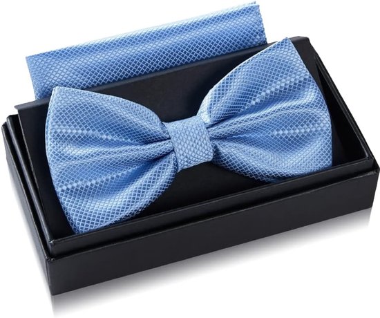 Verstelbare Vlinderdas en Pochet Set - Cadeau voor Mannen in Luxe Doos ...