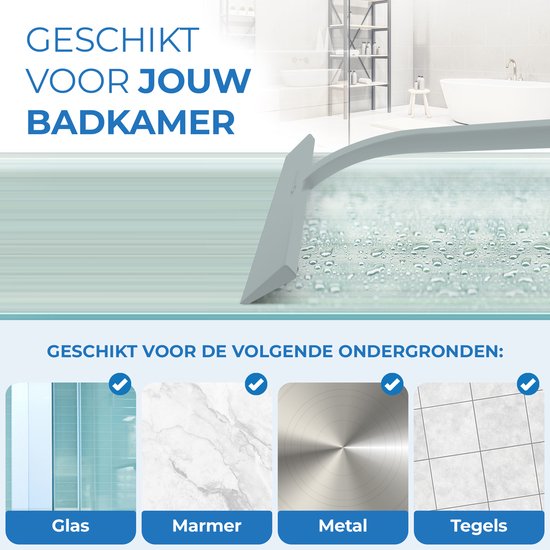 Smath® Douchewisser Grijs met Ophangsysteem - Trekker Douche ...