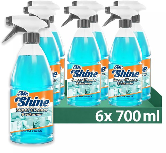 Mr. Shine Badkamerreiniger - Super Cleaner - Ultra Fresh - 6 x 700 ml ...