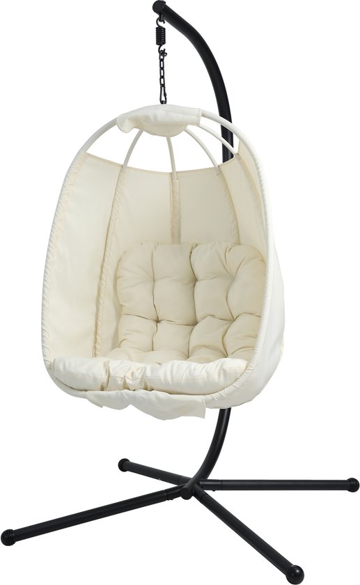 SVITA NELLY hangstoel met frame - opklapbare hangstoel hangzit hangmand ...