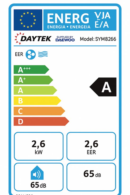 Daytek by Daewoo SYM8266 - Mobiele Airco - 9000 BTU - Energieklasse A ...