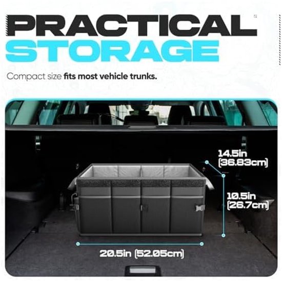 Auto Organizer Kofferbak, Opvouwbare Opbergbox met Compartimenten ...