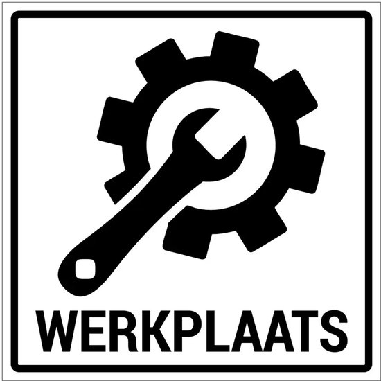 Werkplaats bord - vierkant - Sign Again - 40 x 40 cm | bol