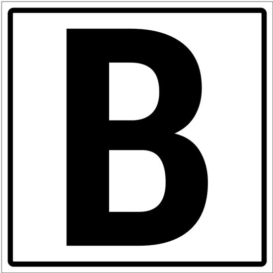 Letter B sticker - 15 x 15 cm | bol