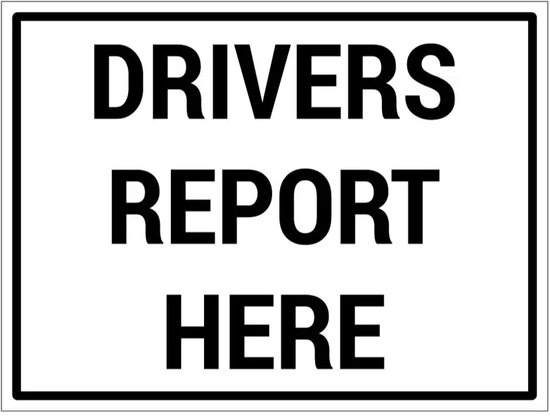 Drivers report here bord - Sign Again - 60 x 45 cm | bol