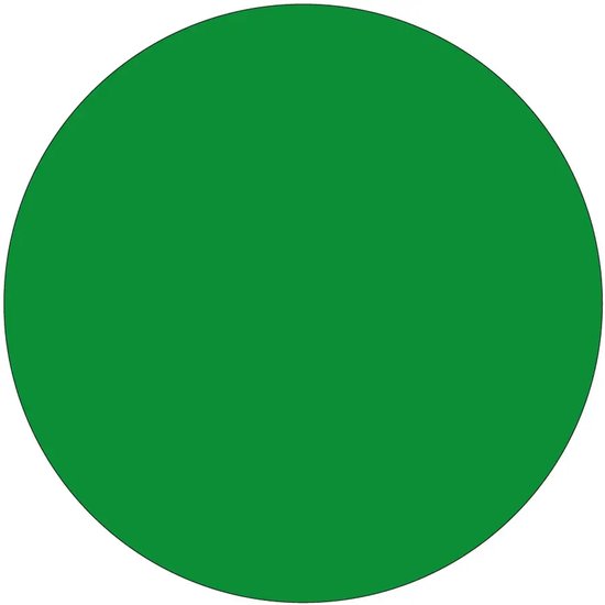Groene stickers op rol - rond - 2,5 cm - 901 stickers per rol | bol