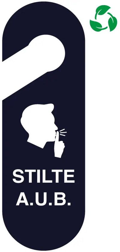 Stilte aub deurhanger - circulair sign again materiaal - 30 x 10 cm | bol