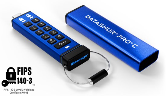 iStorage datAshur PRO+C - USB Stick - USB3 - 256-bit - 256GB | bol