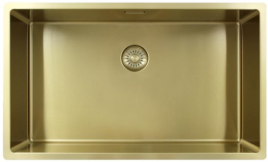 Pure.Sink Exclusivo grote Gouden spoelbak 70x40 cm 10mm radius ...