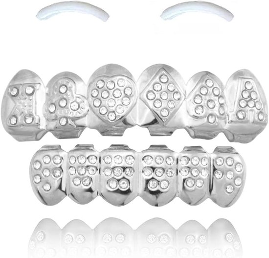 Trankielo - Tanden grills nep punk hiphop diamant strass Halloween ...
