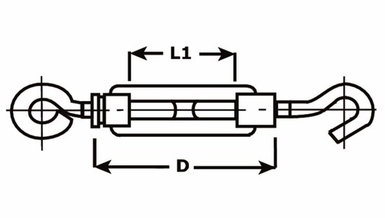 Spanschroef M8x110 Haak/Oog Verzinkt | bol