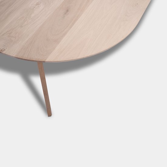 Tafel Plat Ovaal Eikenhout - Hout Onderstel - Onbehandeld | bol