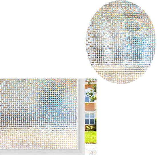 Glas in Lood Raamfolie - Statische klevende verduisterende glasfolie ...