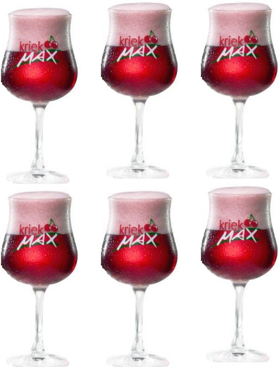 6 x Kriek Max Bierglas op Voet 25cl | bol