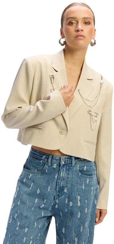 Refined Department Woven Cropped Blazer | bol