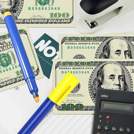 Pack of 10 Pens - Banknote Checker - Blue Counterfeit Money Tester ...