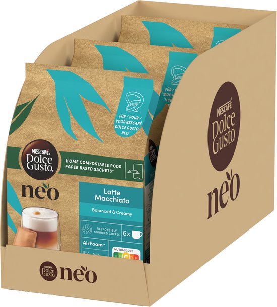 NESCAFÉ Dolce Gusto NEO koffiepads en sachets Latte Macchiato - 5x 6 ...