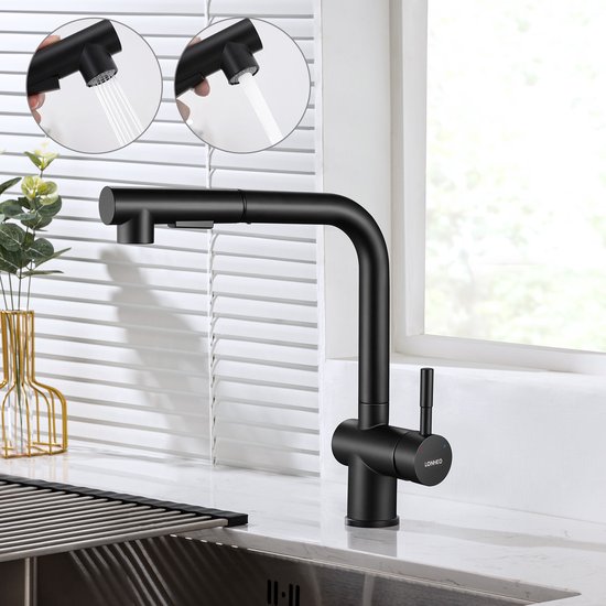 Lonheo max Keukenkraan met Uittrekbare Uitloop - Handdouche - Mengkraan -2... | bol