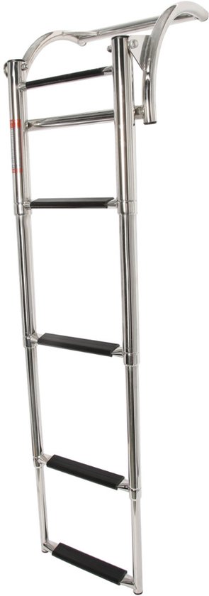 HIBO RVS Rubberboot Zwemtrap 4-treden | RVS316 Zoutwaterbestendig | 4 ...