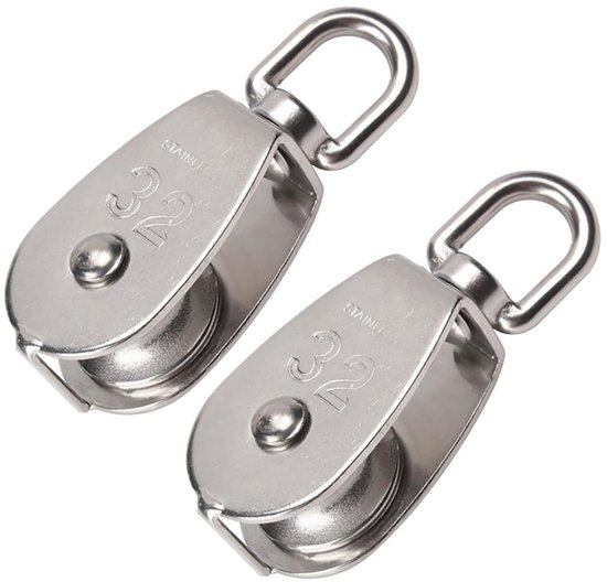 Gsedaox-Katrol-2 stuks-M32 Enkele Katrol-RVS-Zilver-hijskatrol ...