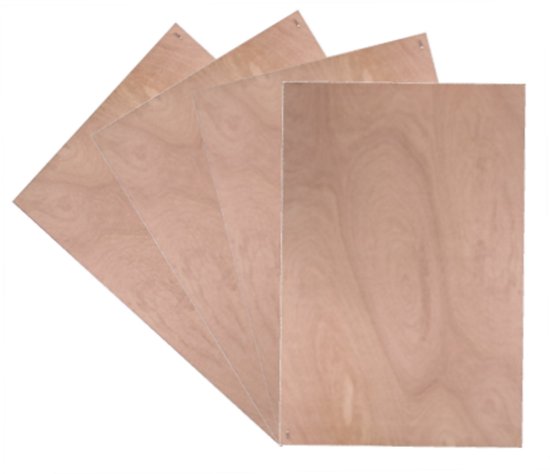 Multiplex plaat – exterieur kwaliteit – 18 mm – A4 formaat (20x30 cm ...