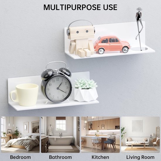 Wandrek- plank voor muren-set van 2 stuks | bol