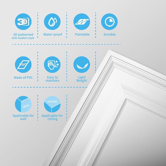 Inovra Plus - PVC Plafondpanelen 12 stuks 60 x 120 cm wit - Decoratief ...