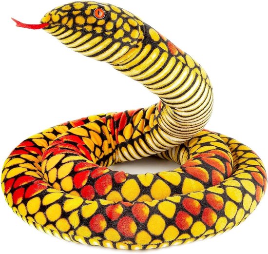 Allecto Plus - Levensechte pluche python - realistische slangknuffel ...