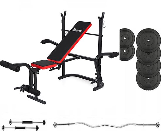 Halterbank INC. 50 kg GEWICHTEN - Sportbank - Fitnessbank ...