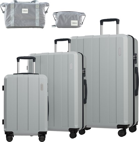 VALLSERO Trolley kofferset (M,L,XL) harde shell koffer - ABS Hard Shell ...