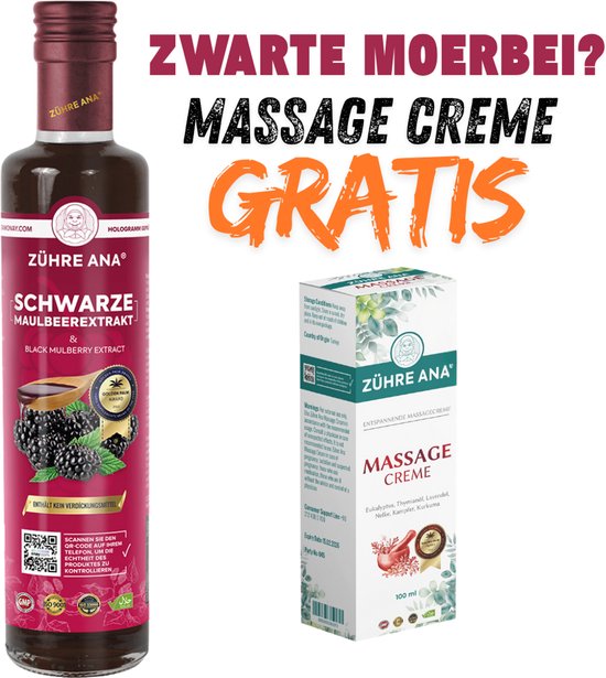Zühre Ana Zwarte Moerbei-Extract Siroop – Krachtige Smoothieformule met ...