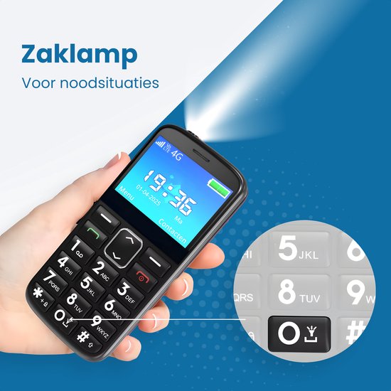 Senzo Z1 Senioren telefoon - 4G GSM met SOS-knop - Simlockvrij ...