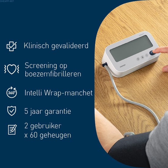 OMRON X3 COMFORT-Klinisch gevalideerde bloeddrukmeter bovenarm - AFib ...
