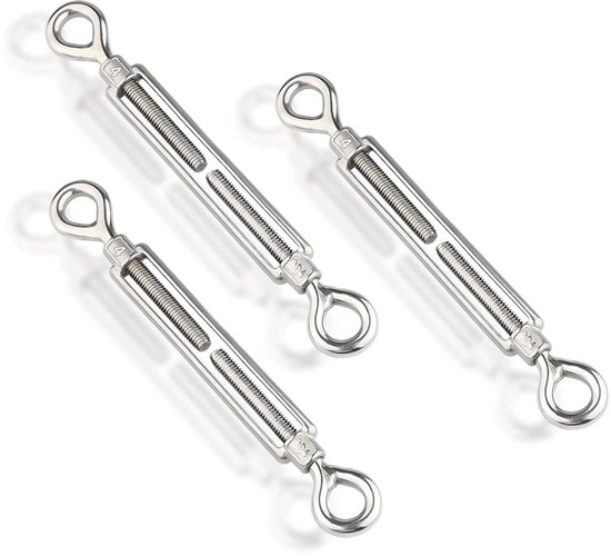 3-pack M4-spanschroeven en -ogen, 304 roestvrijstalen spanschroef met ...