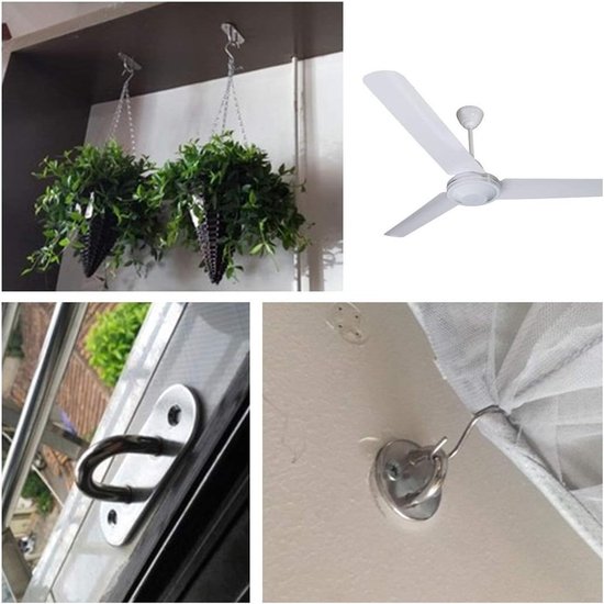 M8 Ceiling Hook Pad Eye Plate 304 Stainless Steel Wall Mount Hook Heavy ...